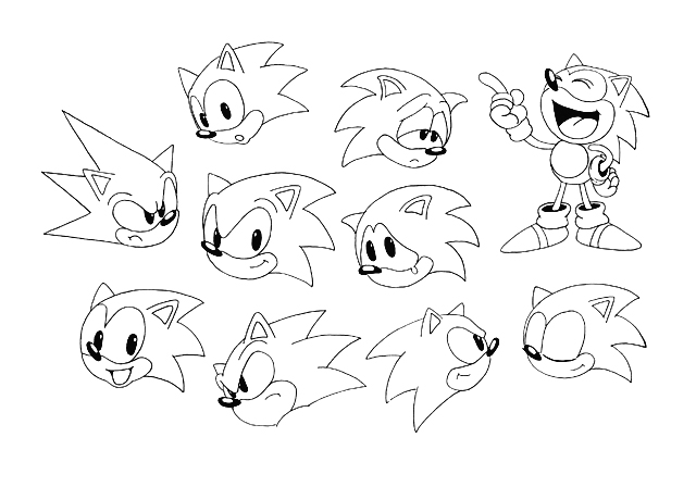 How To Draw Sonics Head