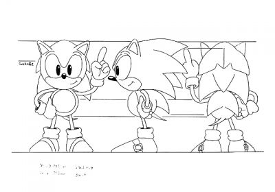 Drawing Guide & Model Sheets - Sonic Model Sheet - TESP Gallery